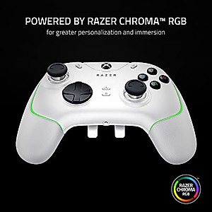 Razer Wolverine V2 Chroma Wired Gaming Pro Controller for Xbox Series X|S, Xbox One, PC: RGB Lighting - Remappable Buttons & Triggers - Mecha-Tactile Buttons & D-Pad - Trigger Stop-Switches - White