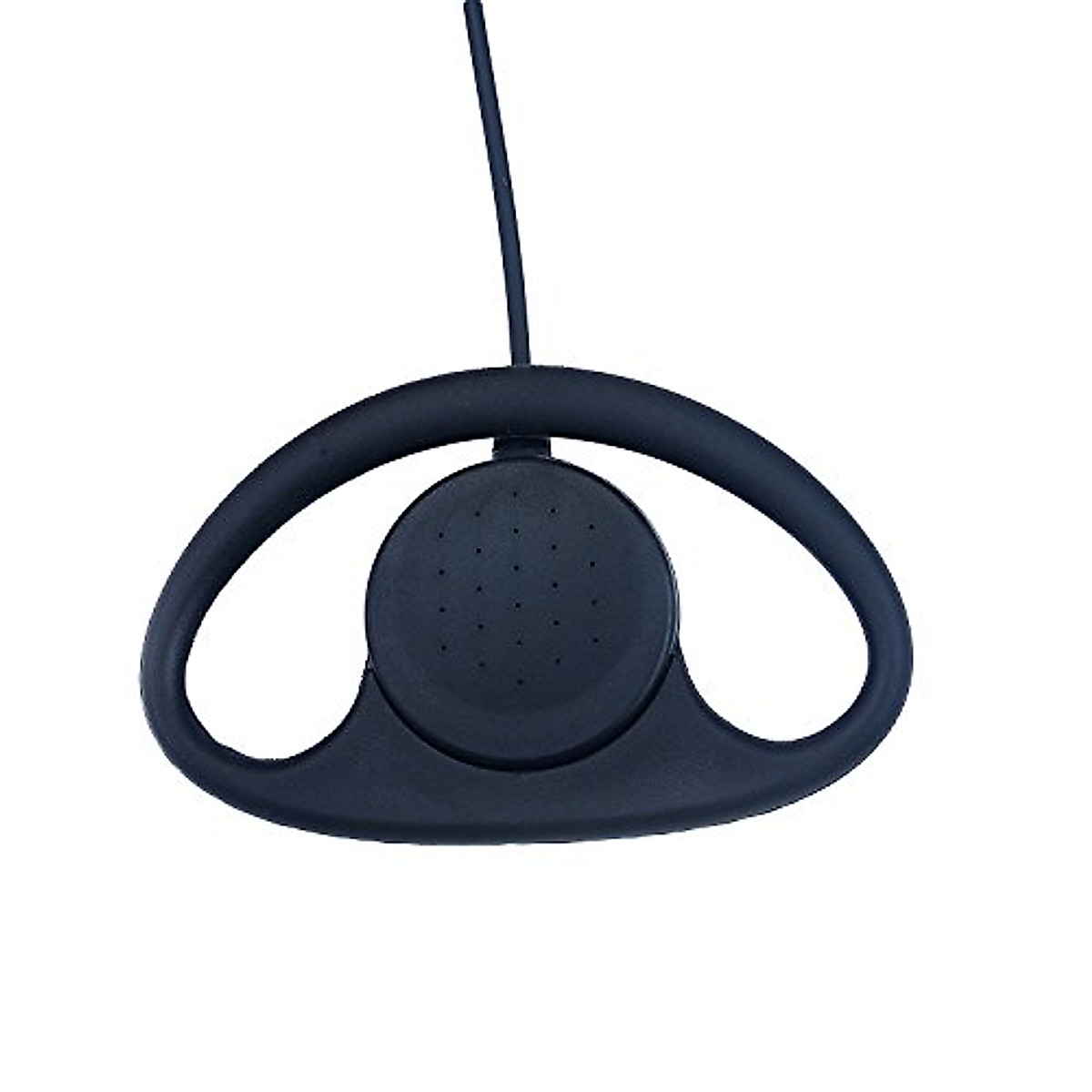 KEYBLU D Shape Earpiece CLS1410, CLS1110, CP185, CP200, CP200d, Headset with Big PTT for 2 Pin Walkie Talkie Radio (Motorola)