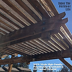 Alion Home Outdoor Pergola Sun Shade Cover Cloth Patio Canopy HDPE Permeable with Grommets (10' x 14', Brown)