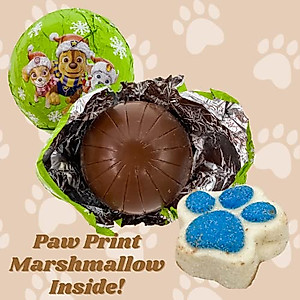Paw Patrol Hot Chocolate Ball with Pawprint Shaped Marshmallow, Easter Basket Stuffer and Gift for Kids, 6.35 Ounces