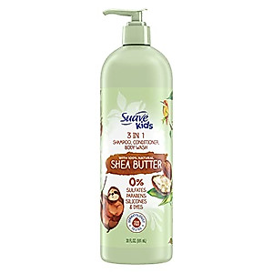 Suave Kids 3 in 1 Shampoo, Conditioner, Body Wash With Shea Butter for Moisture Soap That's Tear-Free 20 oz