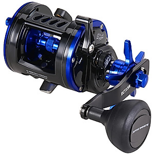 Burning Shark Fishing Reel Round Baitcasting Reel, Saltwater Inshore Surf Trolling Reel, Conventional Reel for Catfish, Musky, Bass, Pike -ECT15R