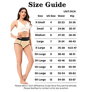 POKARLA Womens Cotton Underwear High Waist Full Coverage Briefs Soft Breathable Postpartum Panties Stretch Underpants Regular & Plus Size