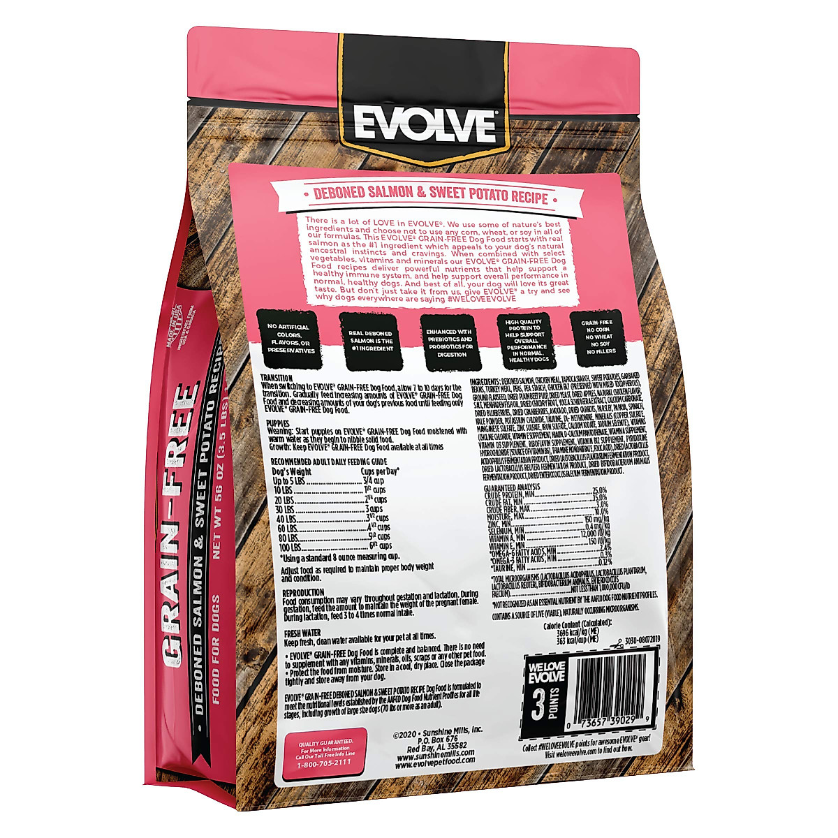 Evolve Grain Free Deboned Salmon & Sweet Potato Recipe Dog Food, 3.5 lb.