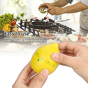 Kitchen Timer,60 Minutes Cooking Timer, Cute Craft Lemon Classroom Timer with 360° Rotating Countdown, Durable Mechanical Lemon Reminder, Kitchen Timer Clock for Kids Teachers Adults