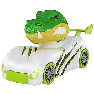 Knuckle Headz Duo Head Poppin' Quick Shot Pull Back Crash Derby Race Cars - Finn The Shark and Rex The Dinosaur