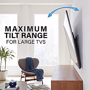 Sanus Advanced Tilt 4D Premium TV Wall Mount Bracket For Most 42"- 90" Flat Screen TVs - Universal Low Profile Tilting TV Mount. Fits 16",18",24" Studs-Max Weight 150 lbs & Max VESA 600 x 400mm - VLT7