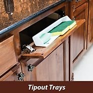 Hardware Resources 11" Accessory False Front Tip-Out Trays - Polymer-White