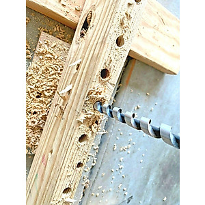 SOMADA 1/2-Inch x 12-Inch Auger Drill Bit for Wood, Hex Shank 3/8-Inch, Ship Auger Long Drill Bit for Soft and Hard Wood, Plastic, Drywall and Composite Materials