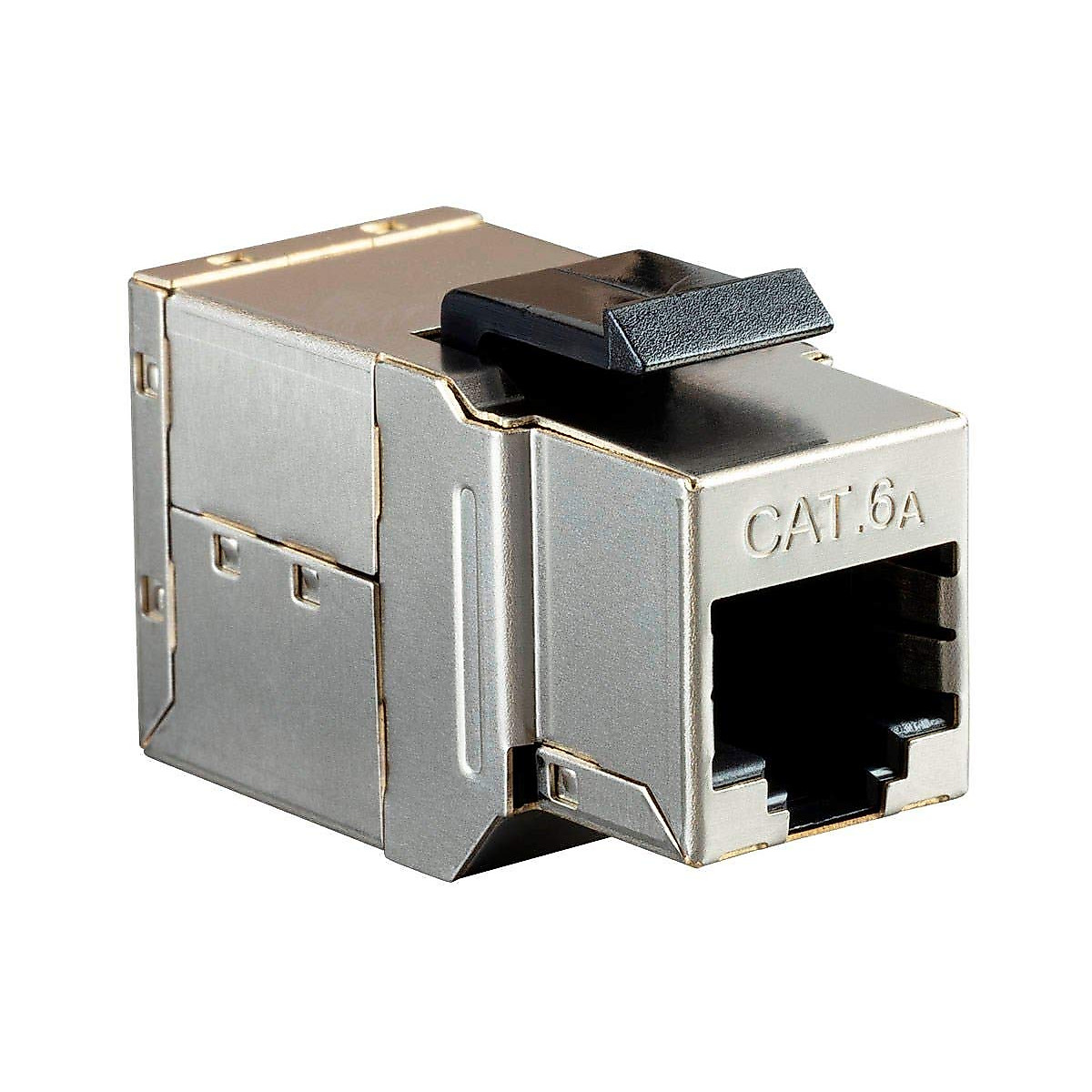 Monoprice Shielded Straight Through Cat6A RJ45 Keystone in-Line Coupler - 10G, Use for Networking As an Extender Between Two Patch Cables, Silver