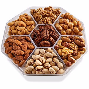 Assorted Nuts Gift Basket - Gourmet Food Mixed Nut Platter Fruit Nut Gift Box, Healthy Snack, Vegan & Kosher Gifts for Men & Women for Birthdays, Anniversaries, Sympathy, Get Well, Holidays, 22oz