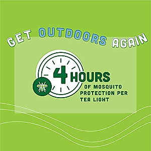 Murphy’s Naturals Mosquito Repellent Tea Light Candles | DEET Free | Made with Essential Oils and a Soy/Beeswax Blend | 4 Hour Burn Time Per Candle | 12 Candles Per Box