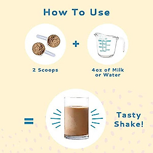 Grow Daily 3+ Shake Mix 7-serving Canister by Healthy Heights - Protein Powder (Chocolate) - Developed by Pediatricians - High in Protein Nutritional Shake - Contains Key Vitamins & Minerals