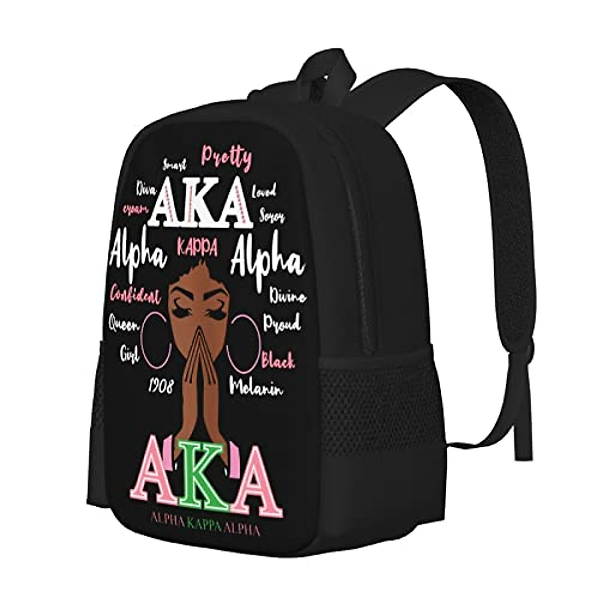 A-ka Sorority Gifts Large Backpack Personalized Laptop Ipad Tablet Travel