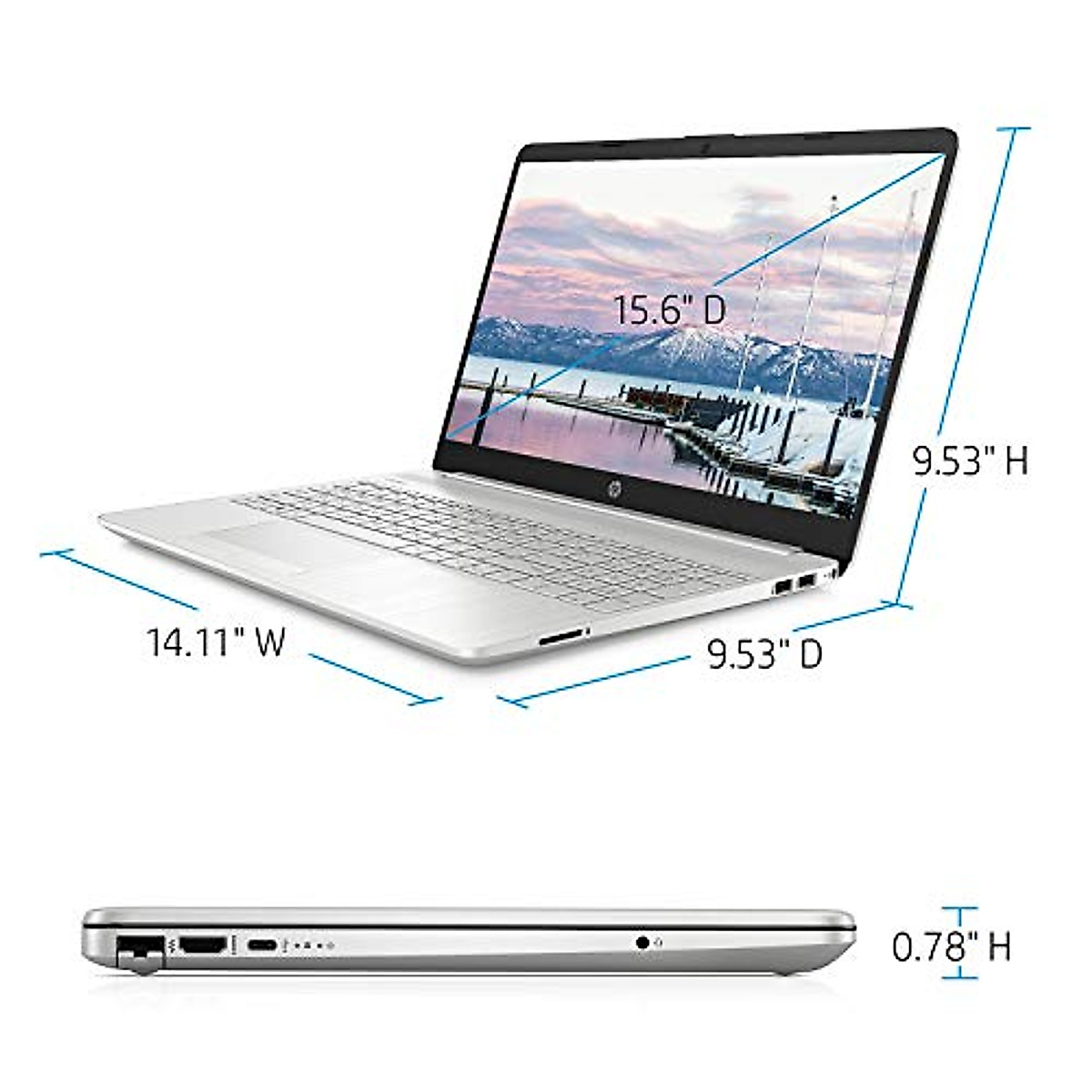 2021 HP Pavilion Flagship 15.6" HD Laptop, AMD Ryzen 3 3250U (Up to 3.5GHz, Beats i7-7600U), 16GB RAM, 256GB SSD + 1TB HDD, Webcam, Video Conferencing, Bluetooth, HDMI, WiFi, Win 10 + Oydisen Cloth