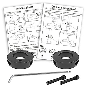 MySit Gas Lift Cylinder Removal Tools 33mm/1.3-Inch, Removal Tool Set for Replacing Herman Miller Aeron Office Chair Cylinders, Fix Sinking Chair Saver for Stop Sinking - 2 Pieces