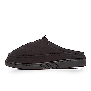 Skysole Boys’ Clog Slippers, Water Repellant Micro Suede, Cozy and Comfortable Indoor Slip-Ons, Black, Size 6
