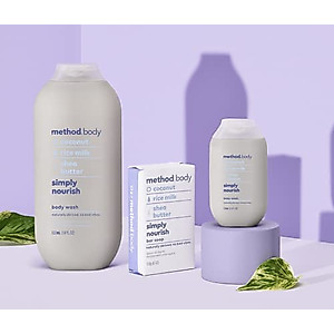 Method Body Wash, Simply Nourish, 3.4 Ounces Travel Size