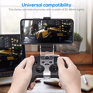 MENEEA Clip Mount for X-Series S/X, for Xbox One/S/X, Controller Phone Foldable Clamp Holder Cellphone Stand with Adjustable Bracket for X-Series S/X, for Xbox One/S/X Controller