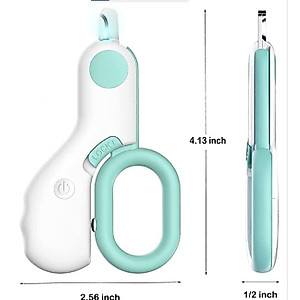 Small Animals Nail Clippers with LED Lights to Avoid Excessive Cutting and Razor Sharp Blades - Professional Claw Trimmer for Tiny Dog Cat Kitten Bunny Rabbit Bird Guinea Pigs Ferret Hamsters (Blue)