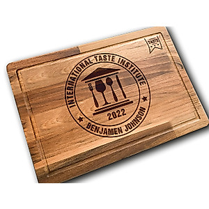 Personalized Wood Cutting Board, Best Friend Gifts, Chef Award, International Superior Taste Award, Customizable Anniversary and Birthday Gift for Women or Men, Cooking Handmade Gift, Taste Institute