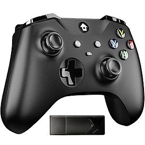 SZYUYU 【Upgraded Wireless Controller with 2.4GHZ Wireless Adapter for Xbox One/Xbox One S/Xbox One X/Xbox Series X/Xbox Series S Consoles,Steam PC Windows 10 and above, Black