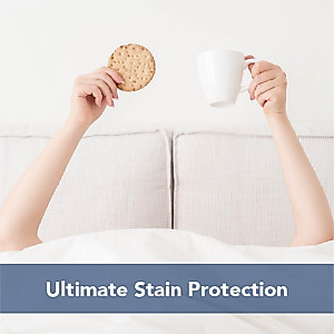 Serta Cool Air Waterproof Mattress Protector, 76" x 80" Soft and Breathable Mesh Cooling Mattress Topper, 18" Elastic Deep Pocket for Secure Fit, King, Blue