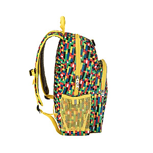 LEGO Heritage Classic Kids School Backpack Bookbag, for Travel, On-the-Go, Back to School, Boys and Girls, with Adjustable Padded Straps and Fun patterns, Brick Wall