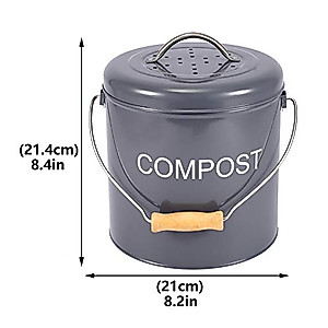 Garden Fertilizer Trash Can with Lid Trash Can - Kitchen Garden Fertilizer Barrel Deodorant Mini Bucket with Lid Storage Bin