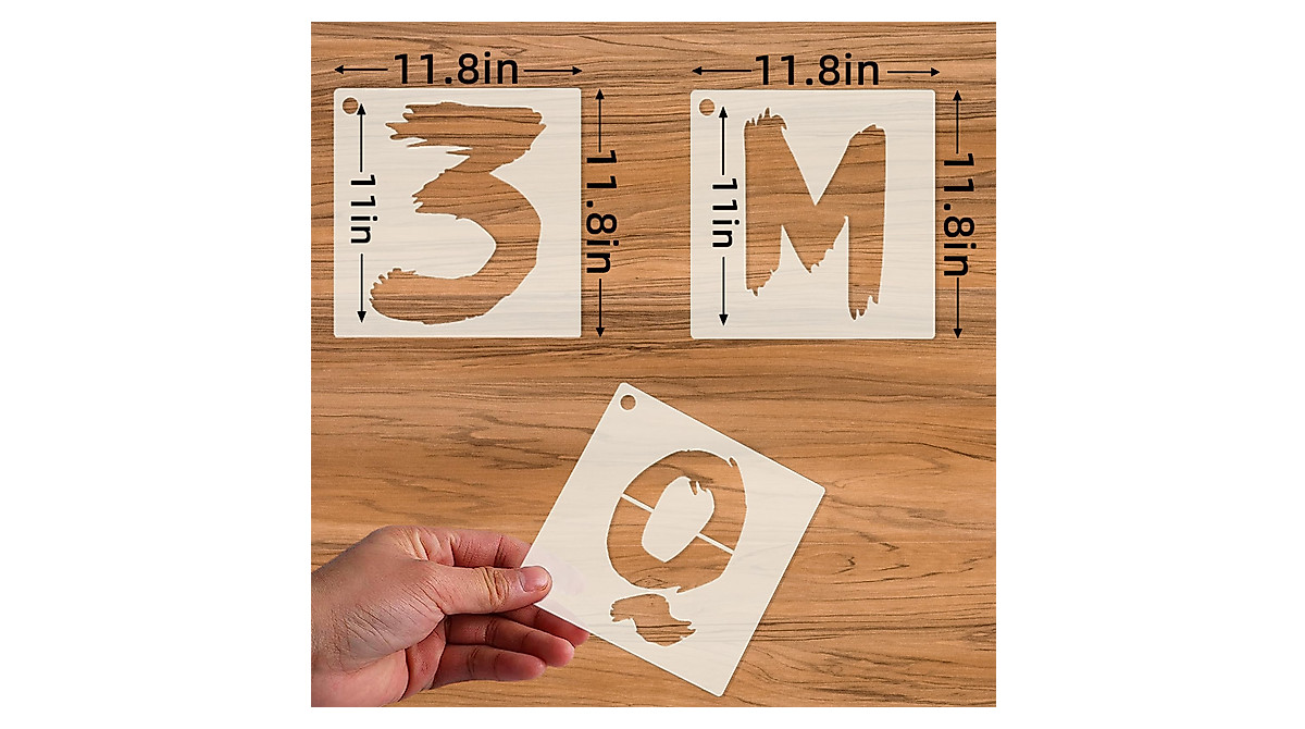 36Pcs Reusable Letter Stencils for DIY Art Projects