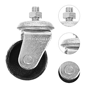 DOITOOL Swivel Caster Wheels 16mm Horizontal Jack Caster Wheel Stem Caster Heavy Duty Hydraulic Jack Wheel for Cart Furniture Bed A