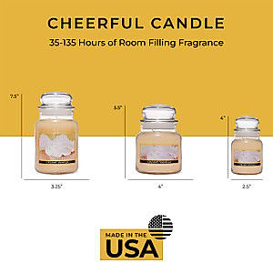 A Cheerful Giver - Creamy Vanilla Scented Glass Jar Candle (6 oz) with Lid & True to Life Fragrance Made in USA