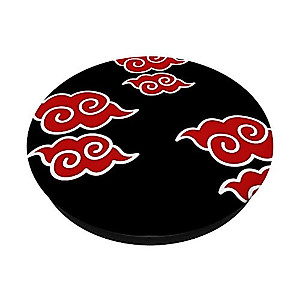 Anime Red Cloud Pattern Illustration PopSockets PopGrip: Swappable Grip for Phones & Tablets