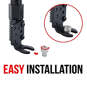 TACKFORM Tablet Mount for Car or Truck Seat Rail Mount with 22" Reach - 18" Aluminum Rod Gooseneck and 3.75" Arm Device Holder for Van, Car or Truck. Compatible With iPad, Galaxy, Surface Pro and more