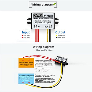 Step Down Converter Power Converter Waterproof Step Down Volt Converter AC 10-28V to DC 12V Converter AC-DC Step Down Power Module(3A)
