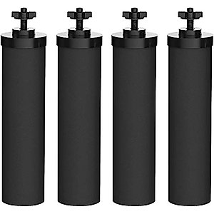 Nispira Premium Water Filter Black Element Cartridge Compatible with Berkey Countertop Water Purification System. Compared to Part BB9. 4 Filters