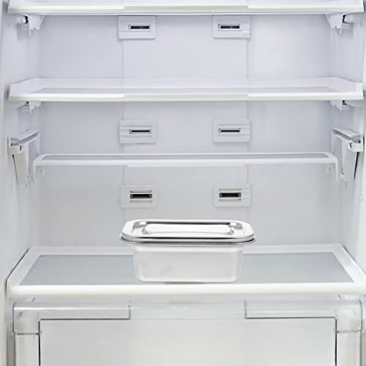 Hemoton Reusable Ice Cream Storage Containers with Lids Stainless Steel Food Keeper Freezer Box Insulated Ice Cream Tub for Refrigerator Home Made Ice Cream