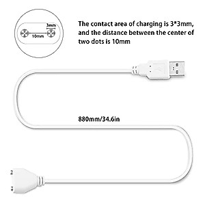 Original Replacement DC Charging Cable USB Cord for Rechargeable Wand Massagers Charger/Magnetic Charger