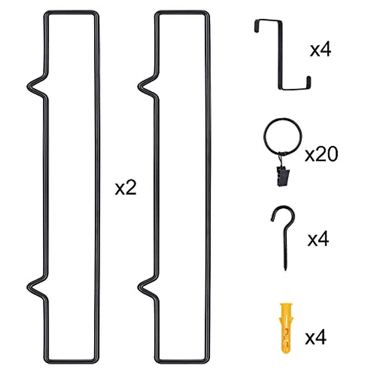 Hat Organizer with 2 Hanging Methods, Over the Door Hat Rack for Baseball Caps with 20 Hooks, Metal Wall Cap Organizer, Black Hat Holder Storage For Closet Door Entryway Bedroom Fit All Caps, Set of 2