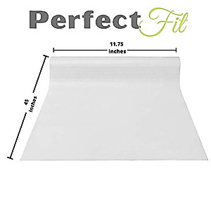 4 Pack of Shelf Liner Measure 11.75” x 47” which Fits 12" x 48" Wire Shelf and Closet Transparent, Clear Matte Finish, Durable, Non-Adhesive and Unrolled Flat Shelf Liners