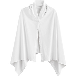 Coolibar UPF 50+ Women's Revilla Convertible Sun Wrap - Sun Protective (One Size- White)
