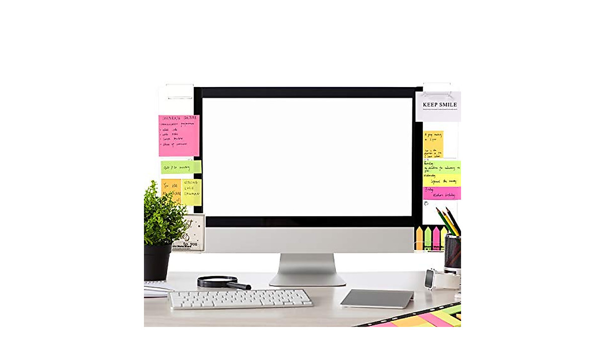Monitor Memo Board with Color Sticky Notes