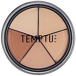 TEMPTU S/B Silicone-Based Concealer Wheel | 5 Natural Skin Tone Shades For Weightless Coverage Of Redness, Dark Spots & Discolorations