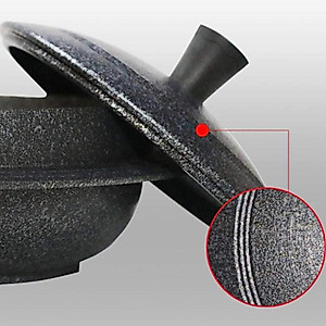 PN IH Induction Korean Traditional Iron Pot Rice Gamasot Ceramic Cauldron 7.7"(20cm) Made in Korea