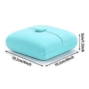 MDLUU Velvet Bracelet Gift Box, Bangle Holder Case, Jewelry Storage Displays for Birthday, Wedding, Valentine's Day, Anniversary (Cyan Blue)