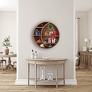 Midasfix Moon Shelf for Crystals, Large 16” Crystal Shelf Display, Essential Oil Shelf. Crescent Moon Shelf for Wall Décor