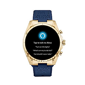 Michael Kors Men's or Women's Gen 6 44mm Touchscreen Smart Watch with Alexa Built-In, Fitness Tracker, Sleep Tracker, GPS, Music Control, Smartphone Notifications (Model: MKT5152V)
