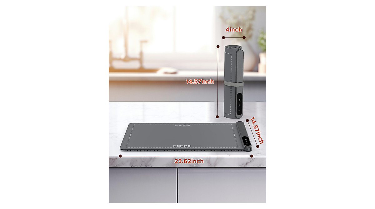 FEPPO Food Warming Mat - Fast Graphene Heating & 6-Level Temp Control