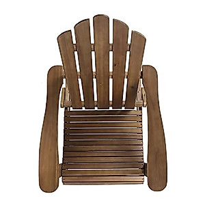 Christopher Knight Home Cara Outdoor Adirondack Acacia Wood Rocking Chair, Dark Brown Finish
