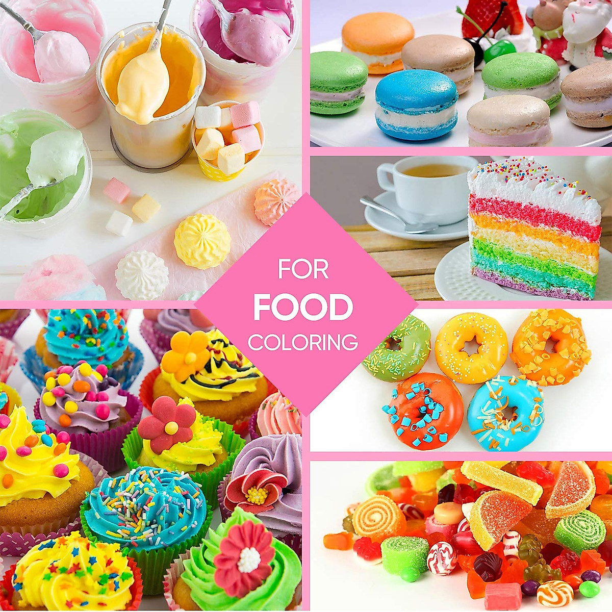 ValueTalks 12 Vibrant Food Colors for Baking & Decorating